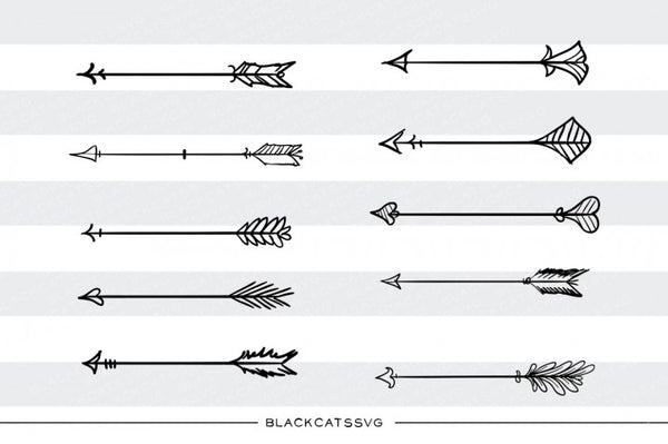 Doodle Arrow Clip Art Black And White