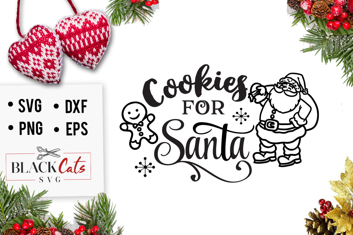 Cookies for Santa SVG cutting file – BlackCatsSVG