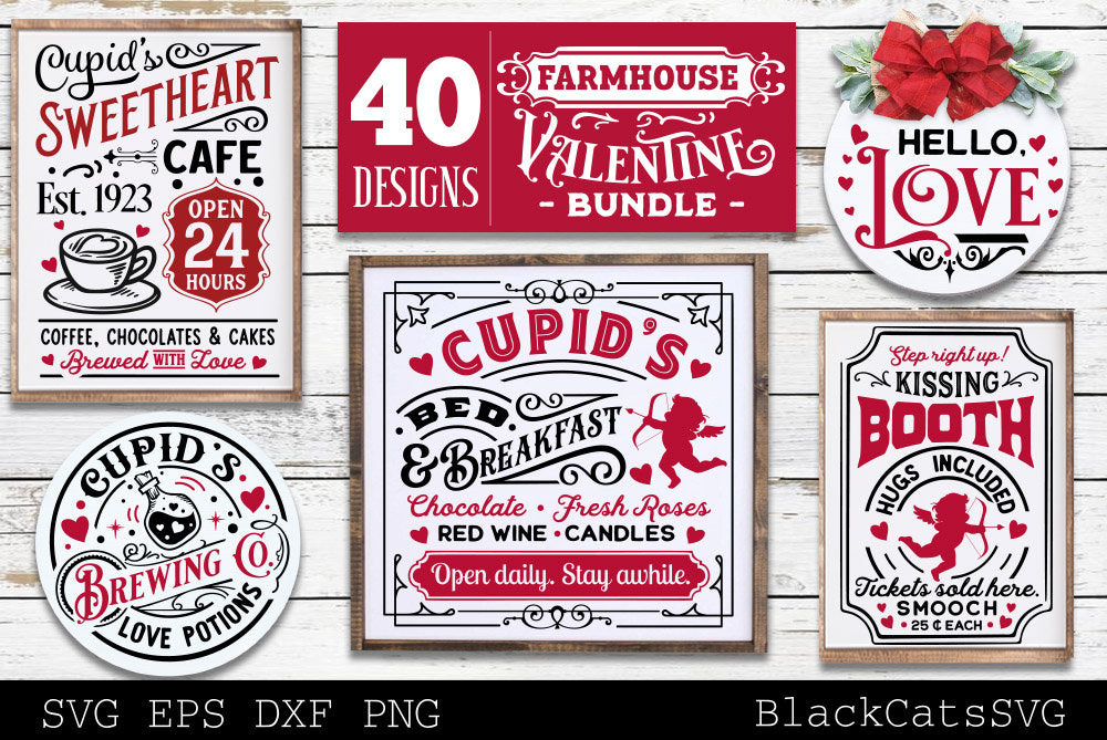 Farmhouse Valentine Bundle svg, Farmhouse Valentine's Day Bundle svg ...