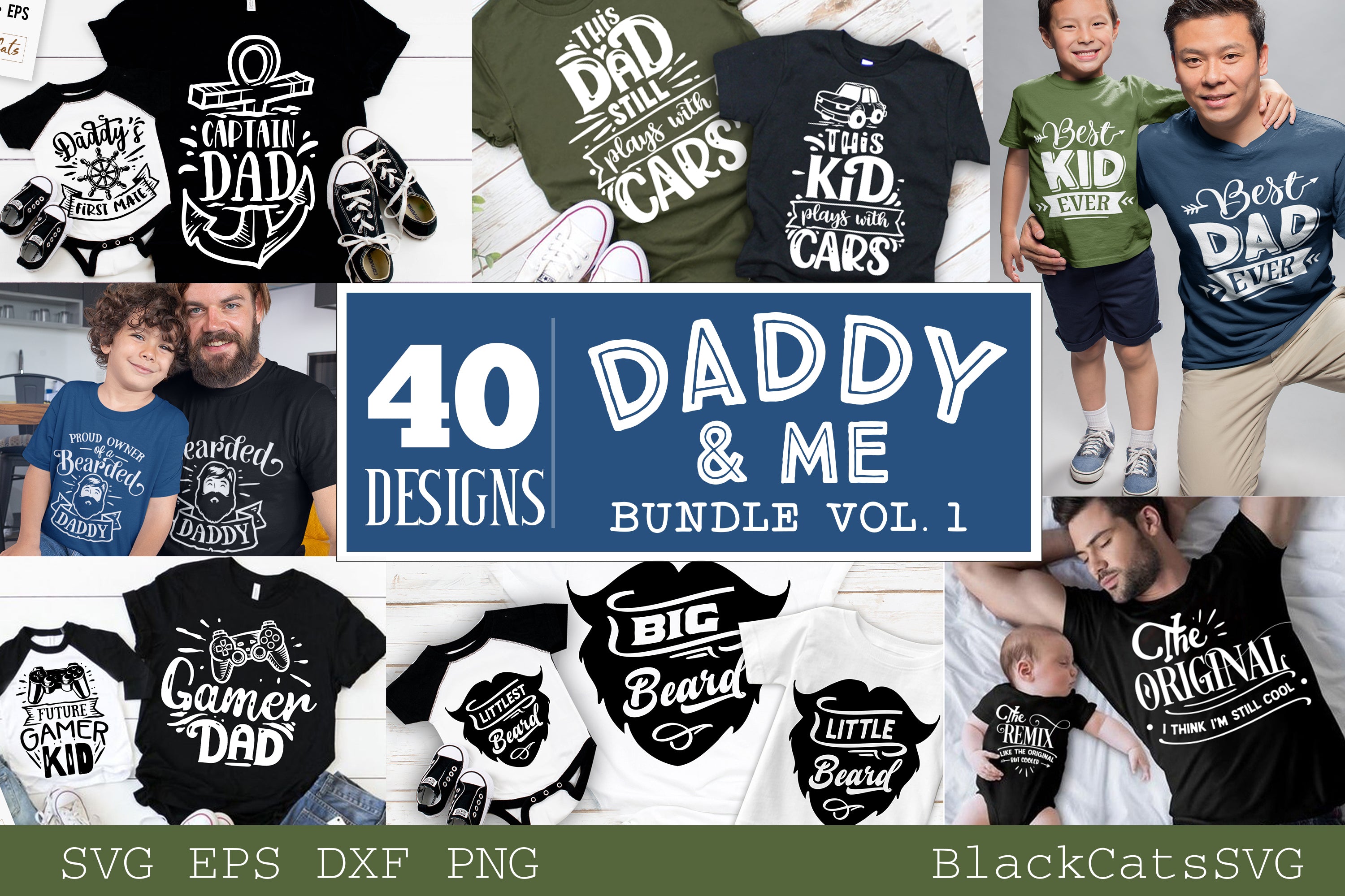 Daddy and me SVG bundle 40 designs – BlackCatsSVG