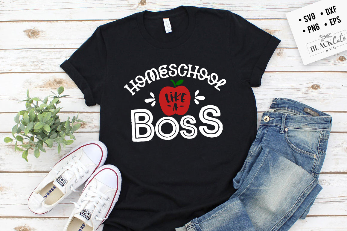 Homeschool like a boss SVG – BlackCatsSVG