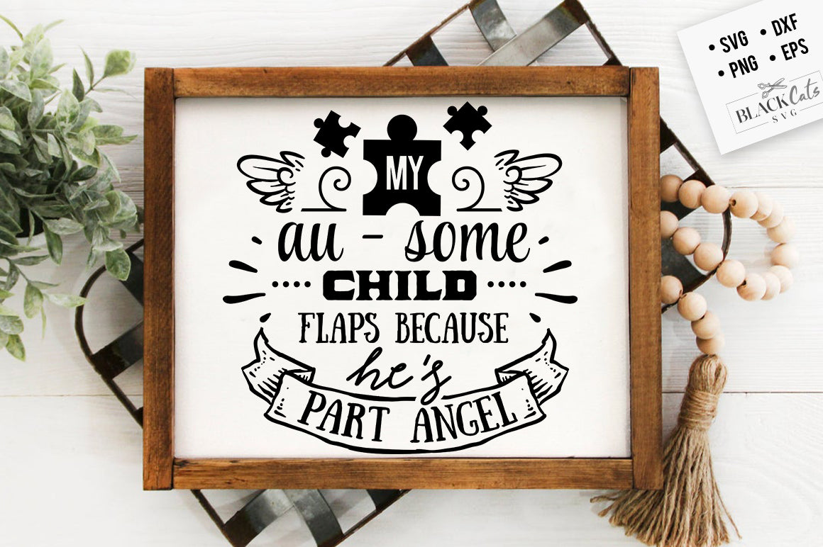 Part angel SVG – BlackCatsSVG