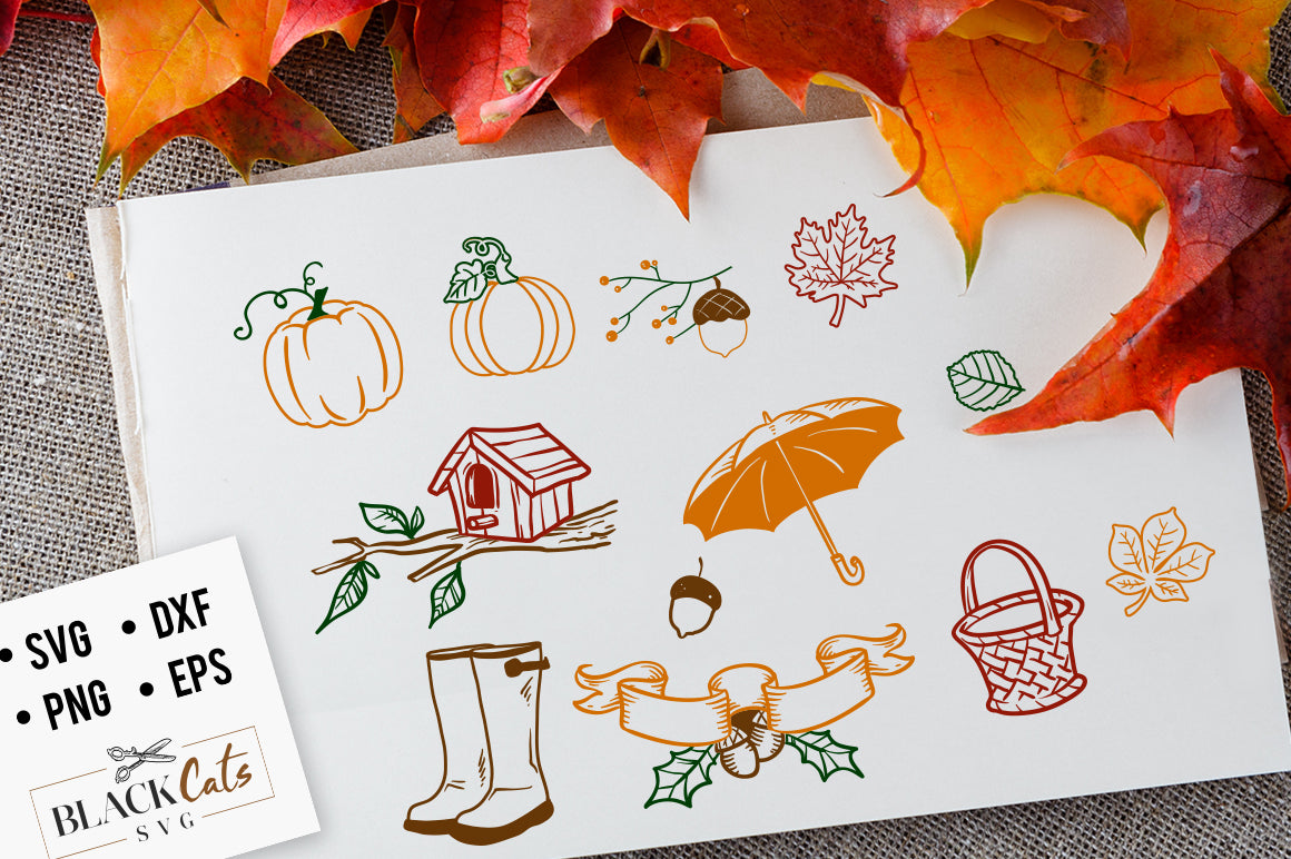 Autumn pack SVG file Cutting File Clipart in Svg, Eps, Dxf, Png for Cr ...