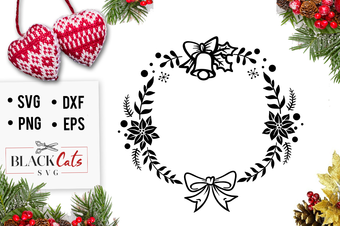 Christmas frame SVG cutting file – BlackCatsSVG