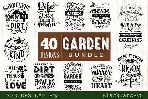 Gardening SVG bundle 40 designs Garden SVG bundle – BlackCatsSVG