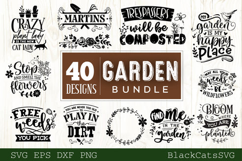 Gardening SVG bundle 40 designs Garden SVG bundle – BlackCatsSVG