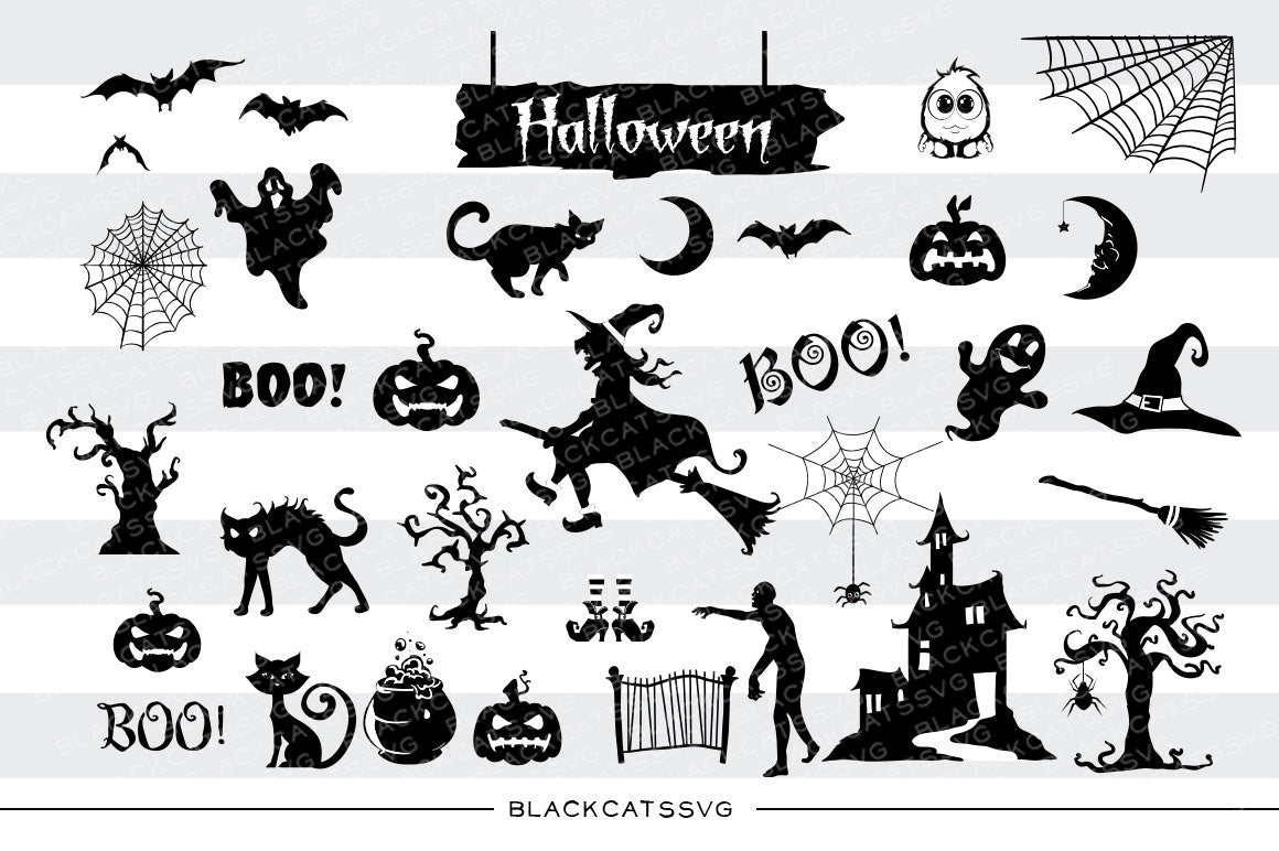 Big pack for Halloween - 31 SVG file Cutting File Clipart in Svg, Eps ...