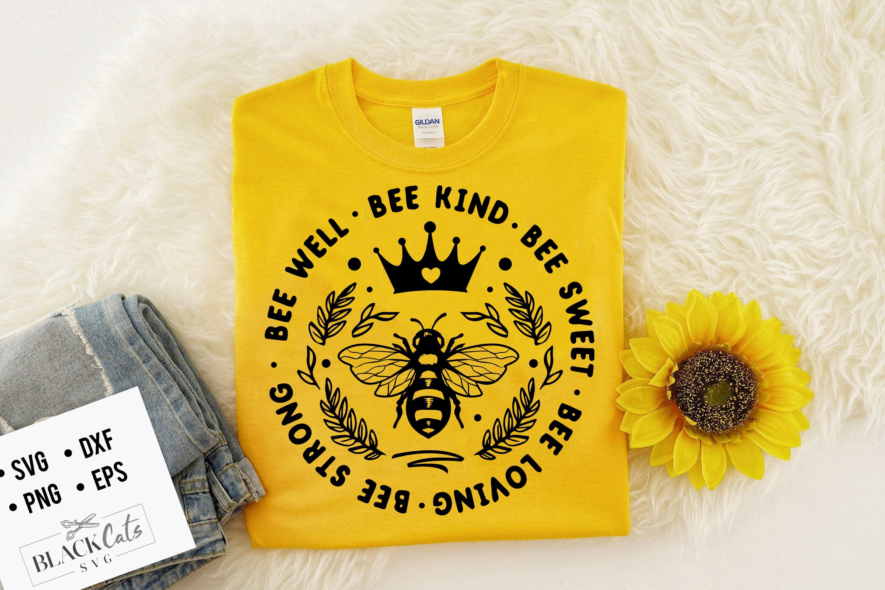 Bee kind bee well bee sweet svg, Bee svg, Sunflower svg, Honey bee svg ...