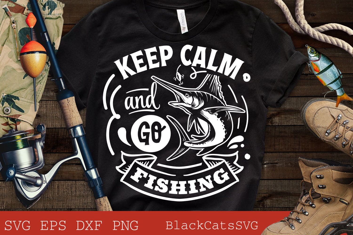 Keep calm and go fishing svg, Fishing poster svg, Fish svg, Fishing Sv ...