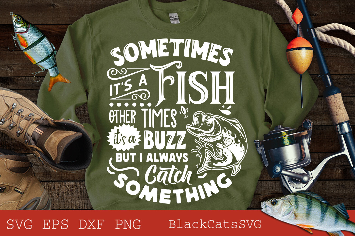 Sometimes it's a fish other times it's a buzz svg, Fishing poster svg ...