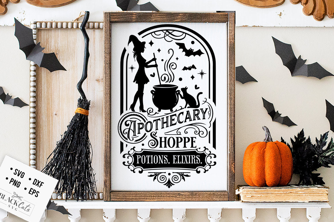 Apothecary shoppe svg, Farmhouse Halloween SVG, Rustic Halloween svg ...