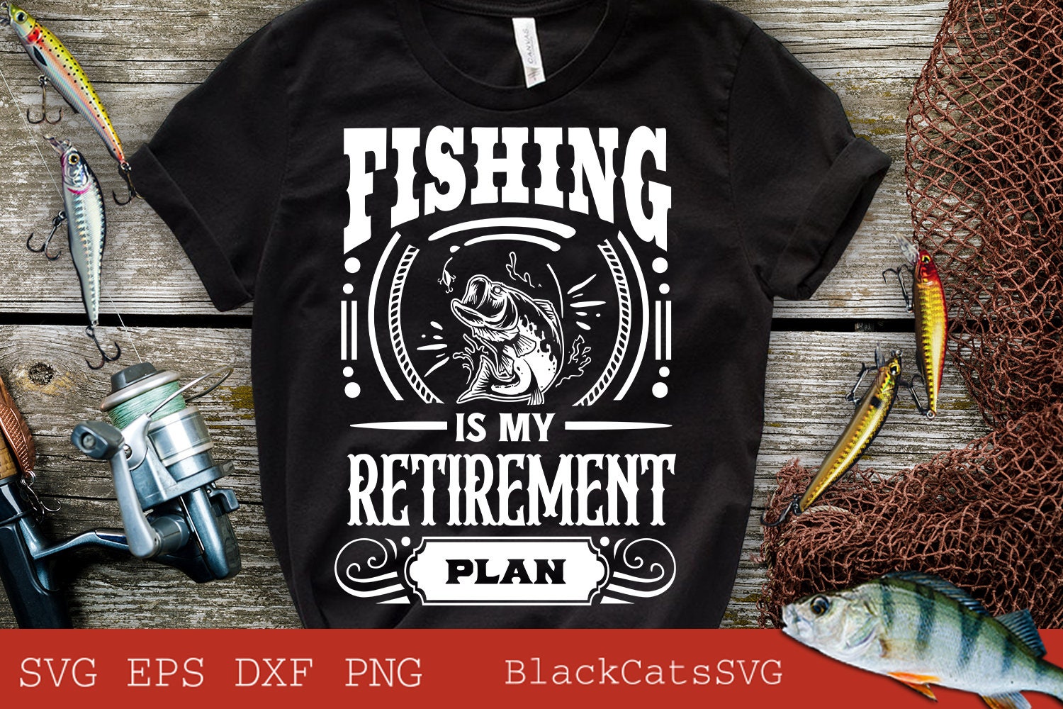 Fishing is my retirement plan svg, Fishing poster svg, Fish svg, Fishi ...