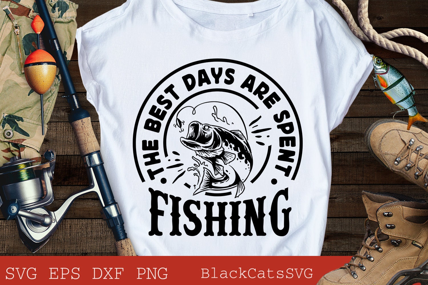 The best days are spent fishing svg, Fishing poster svg, Fish svg, Fis ...