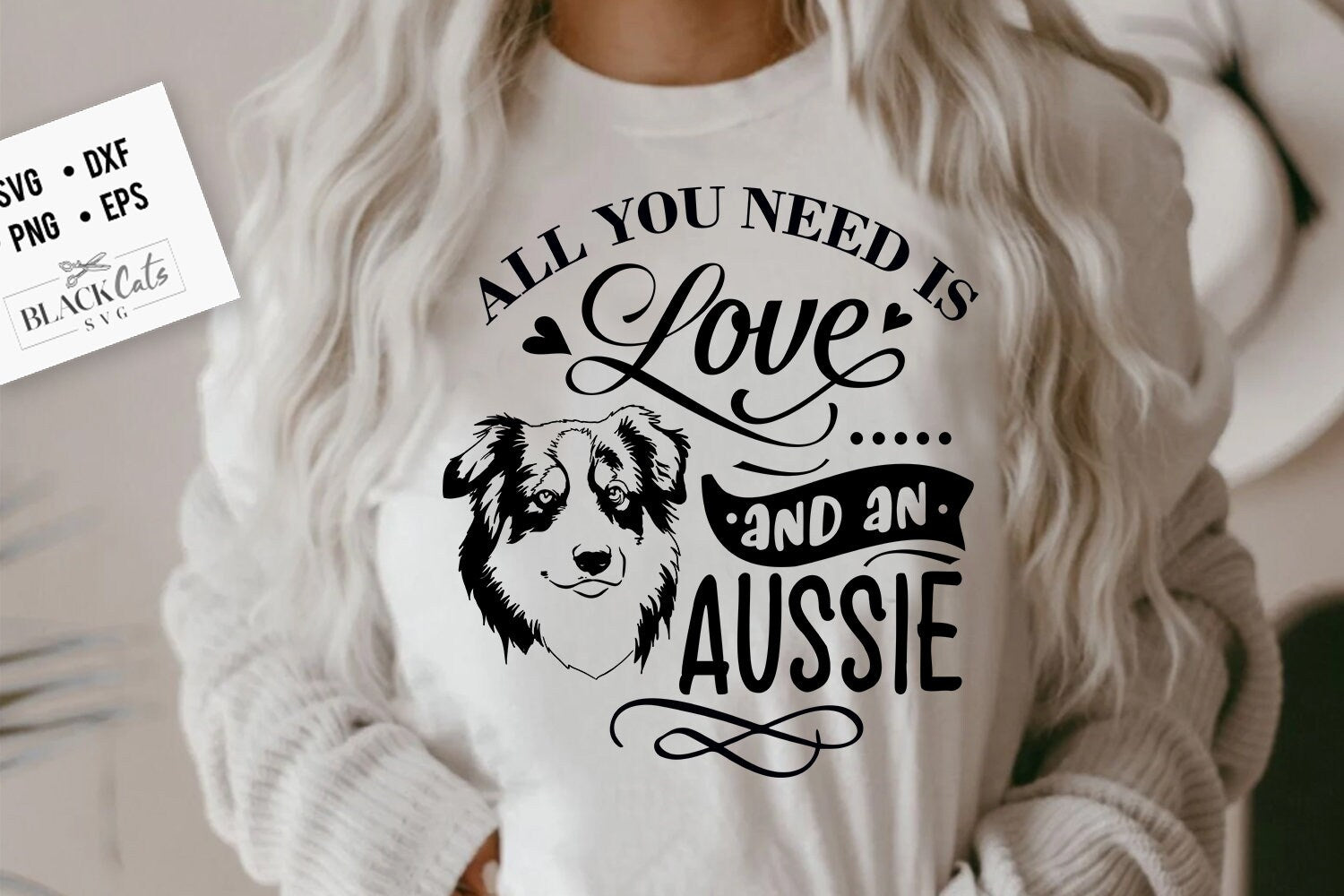 All you need is love and an Aussie svg, Aussie dog svg, I love my Auss ...