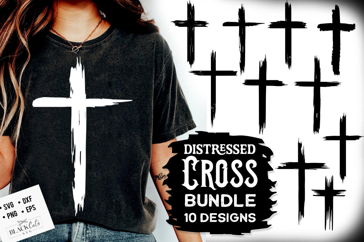 Distressed Cross bundle svg, Cross bundle svg, Distress cross svg, Cro ...