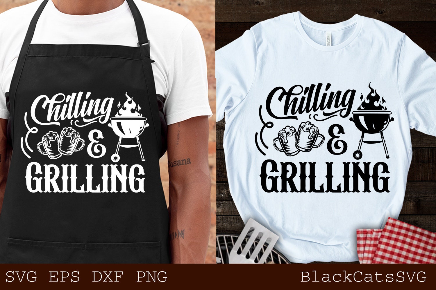 Chilling and Grilling svg, Barbecue svg, Grilling svg, Dad's Bar and G ...