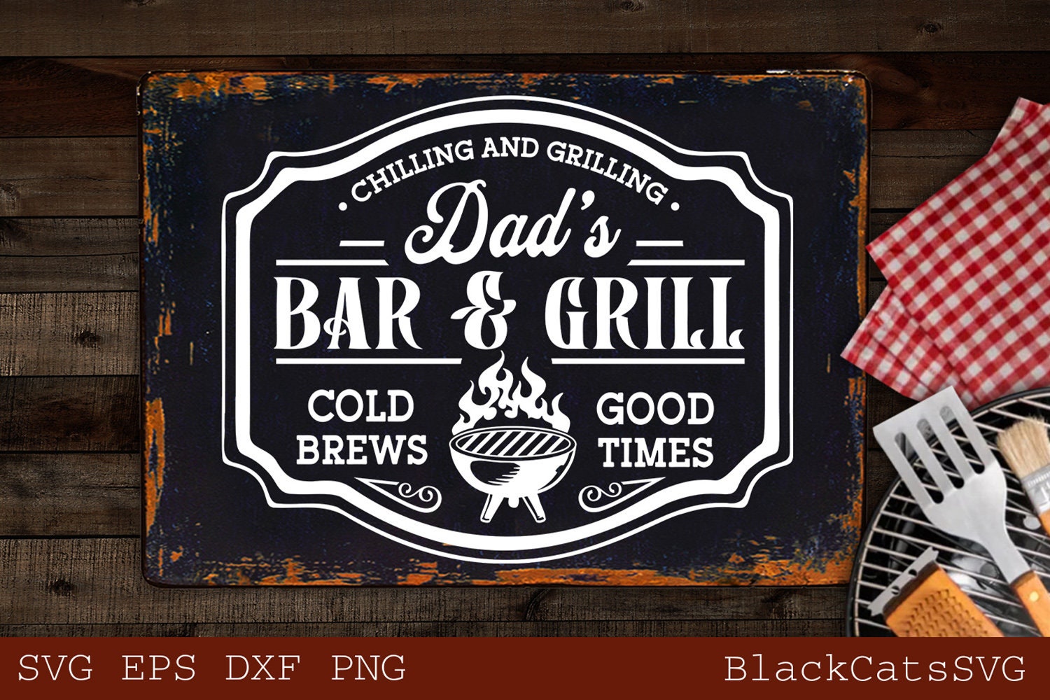 Dad's Bar and Grill svg, Bar and grill label svg, Barbecue svg, Grilli ...