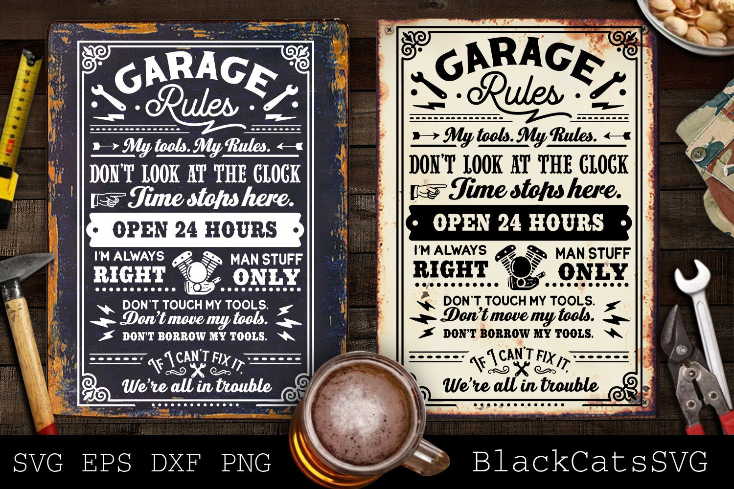 Garage Rules svg, Garage rules poster svg, Garage svg, Dads garage svg ...
