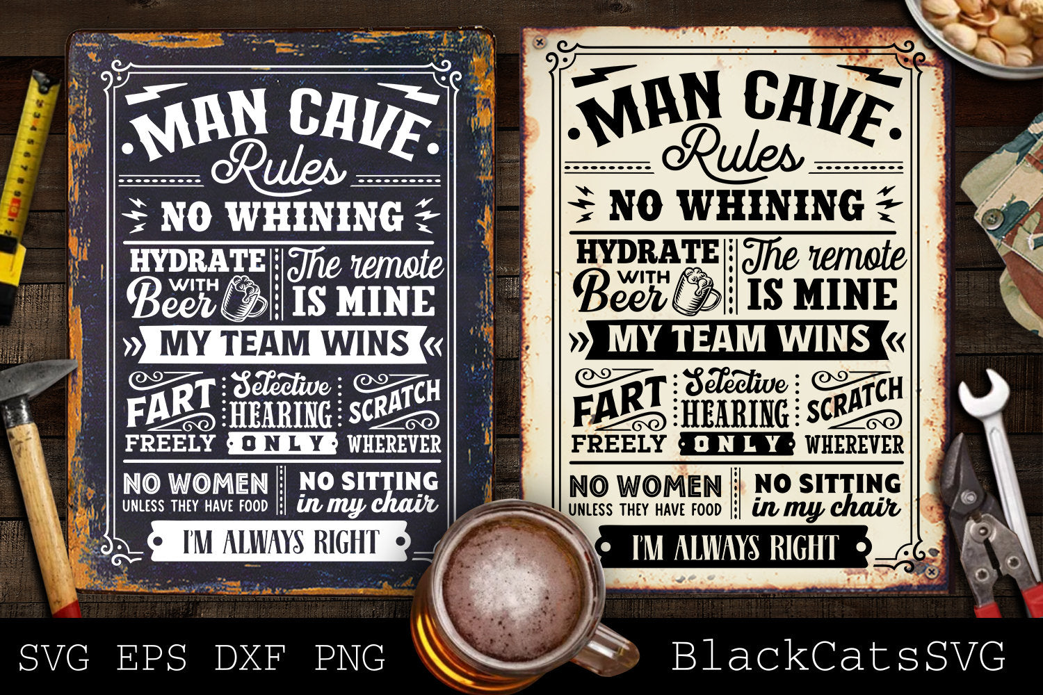 Man Cave Rules svg, Man cave rules poster SVG, Garage svg, Dads garage ...