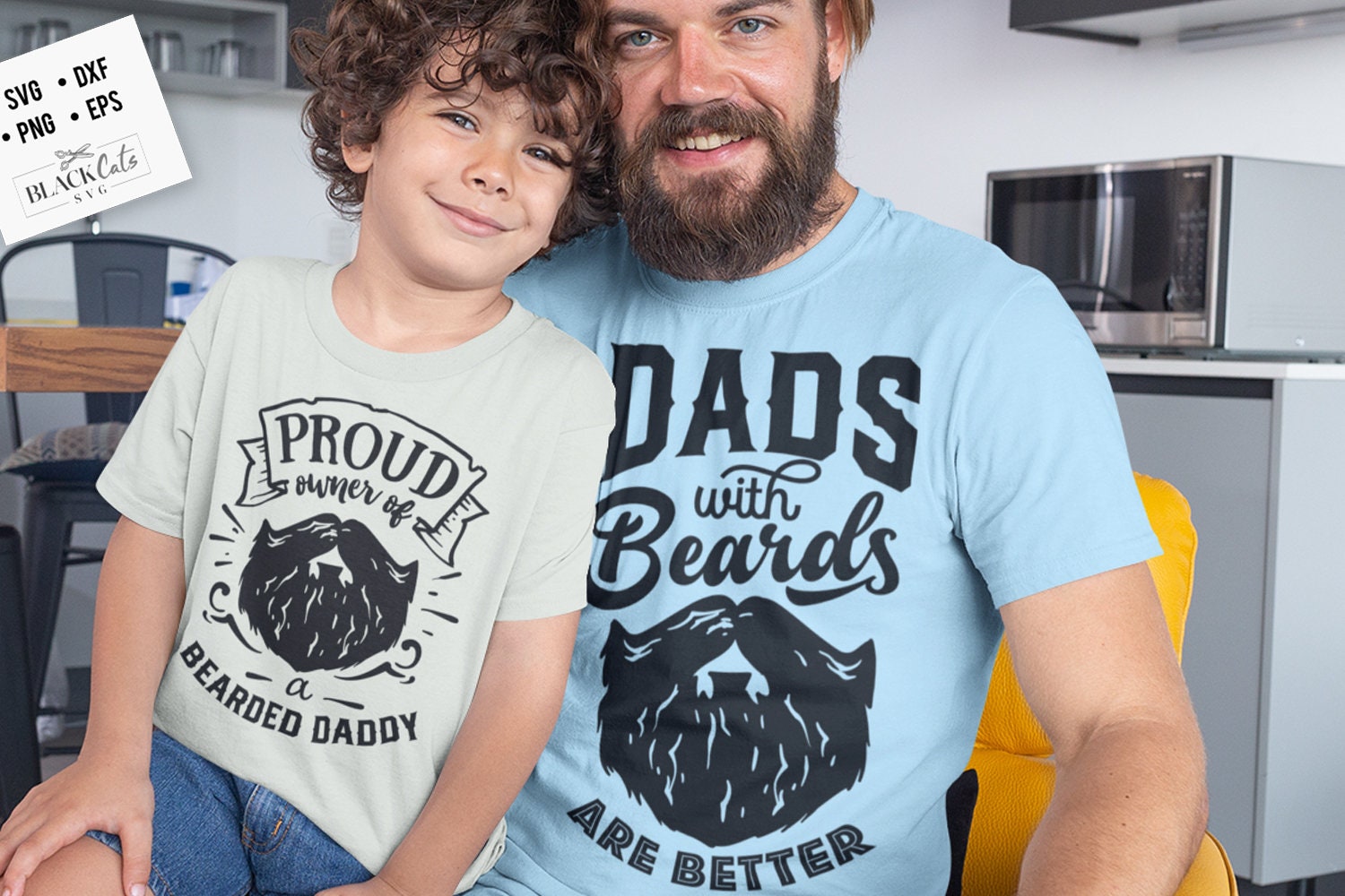 Proud owner of a bearded daddy svg, Dads with beards are cooler svg, F ...