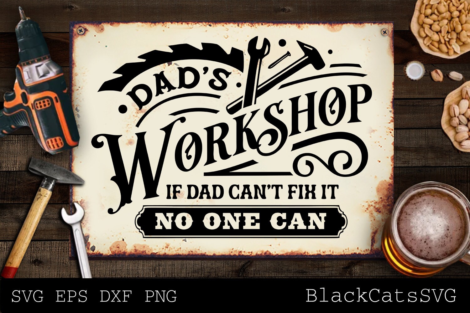 Dad's workshop svg, Workshop svg, Man cave Cut File svg, Garage svg, D ...