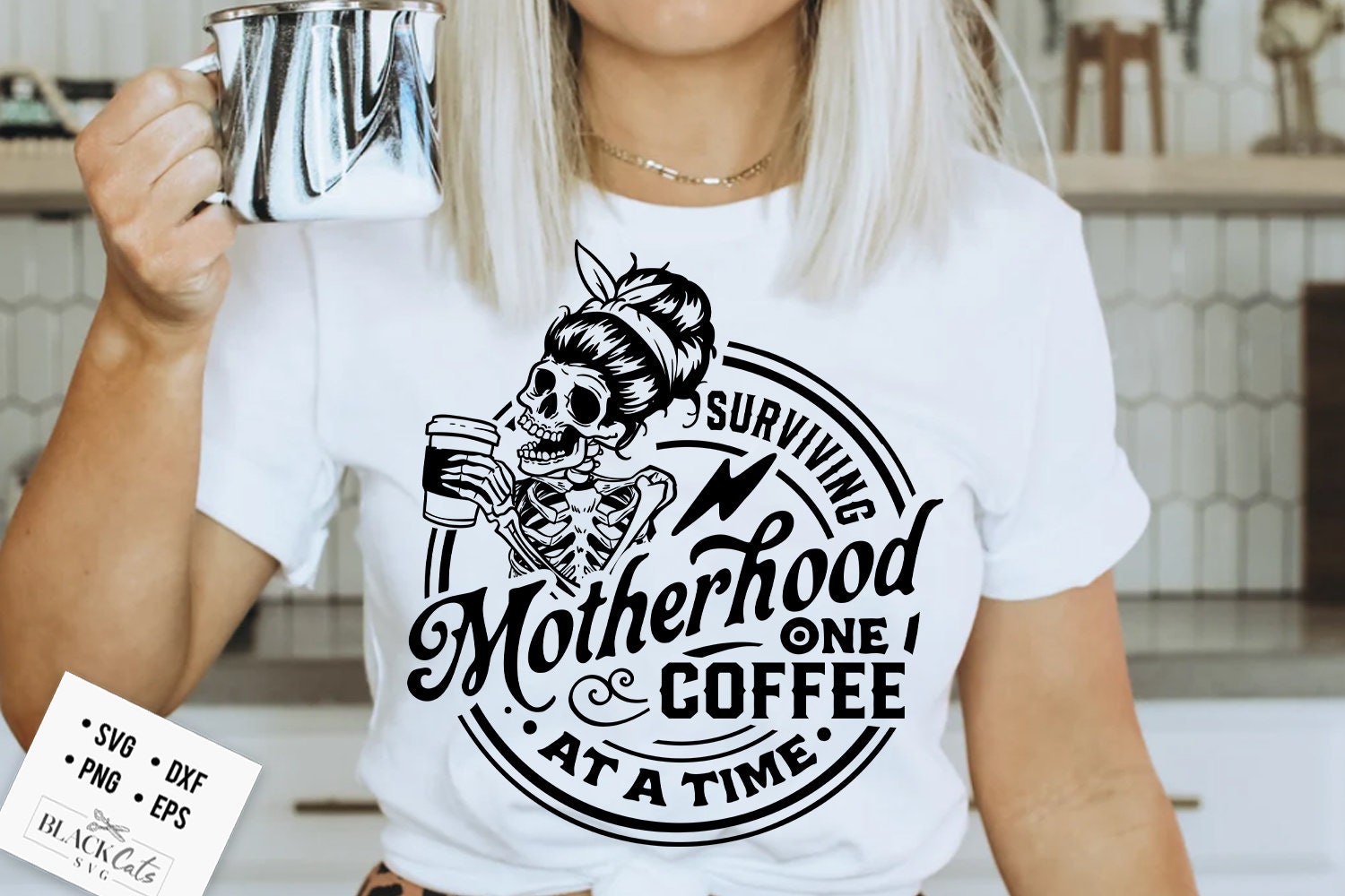 Surviving motherhood one coffee at a time svg, Surviving motherhood sv – BlackCatsSVG