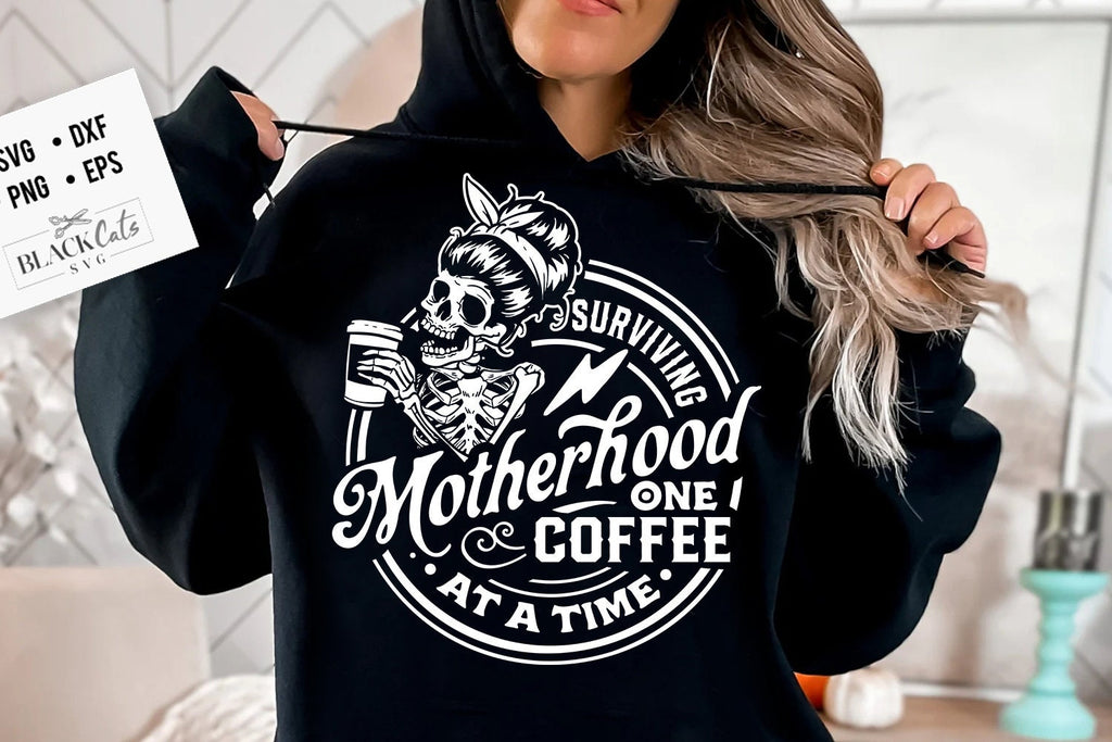 Surviving motherhood one coffee at a time svg, Surviving motherhood sv ...