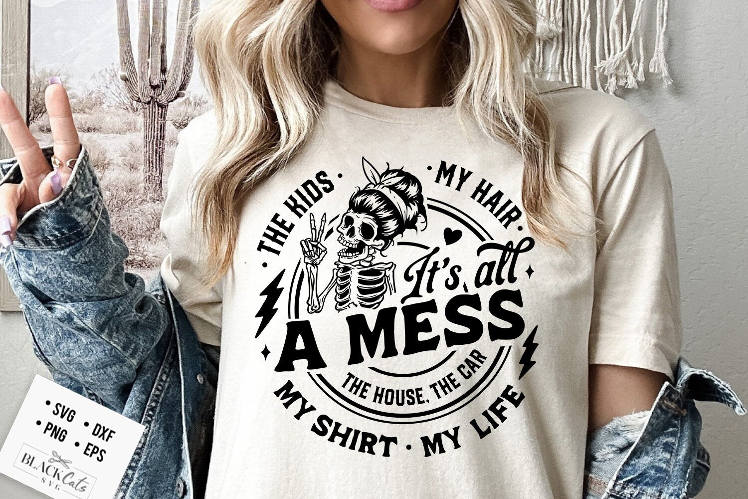 It's all a mess Svg, It's all messy svg, kids Svg, Mama svg, the car t ...