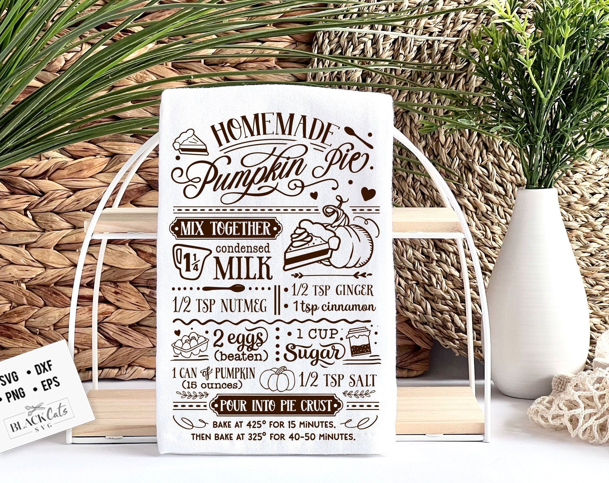 Pumpkin pie recipe svg, Homemade pumpkin pie svg, Fall recipe svg, Aut ...