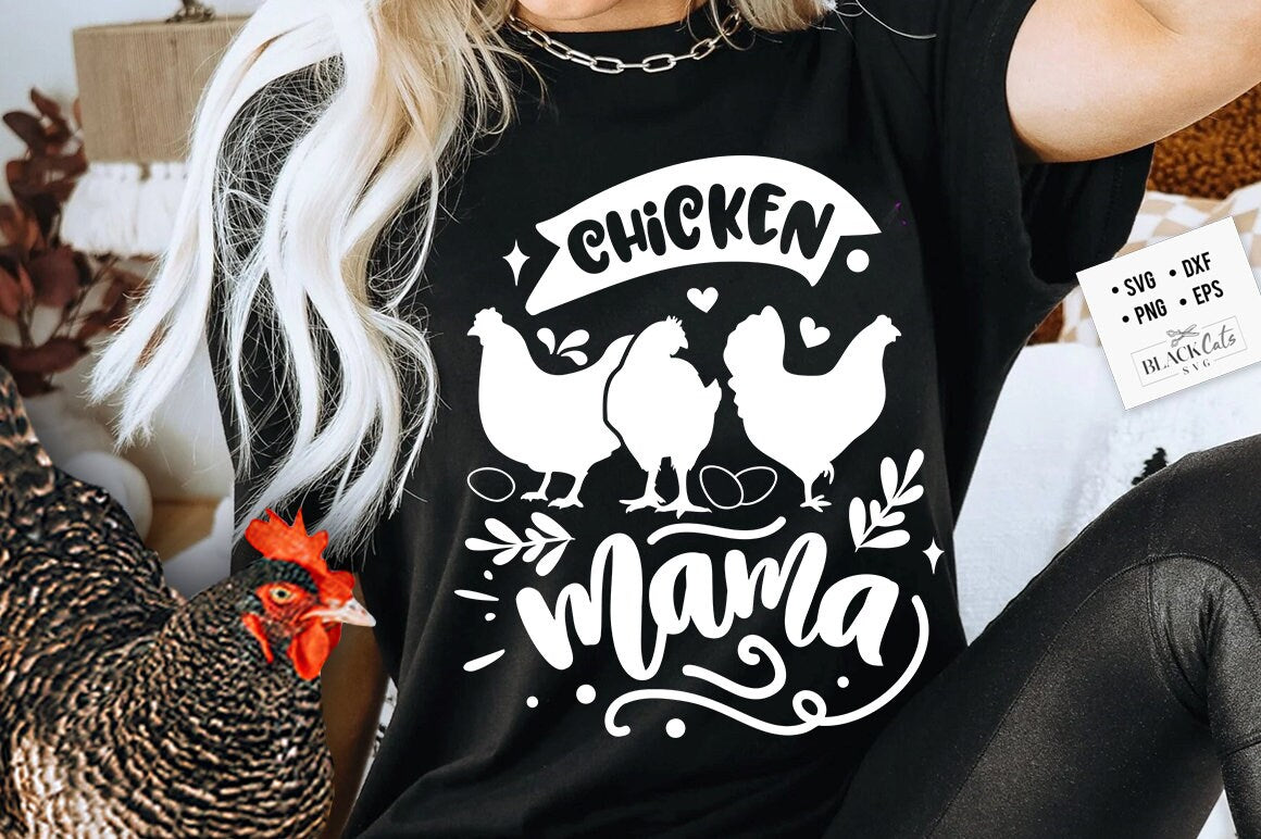 Chicken mama svg, Crazy chicken mama svg, Chicken svg, Funny chickens ...