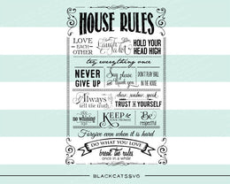 House rules - SVG file Cutting File Clipart in Svg, Eps, Dxf, Png for ...