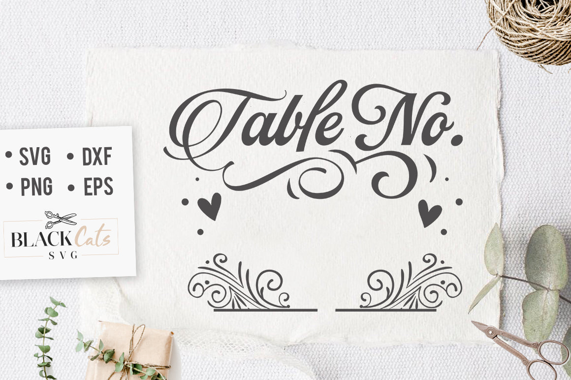 Table No SVG – BlackCatsSVG